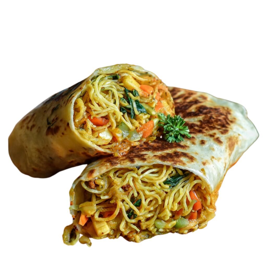 Veg Noodle Kathi Roll - Roti Roll