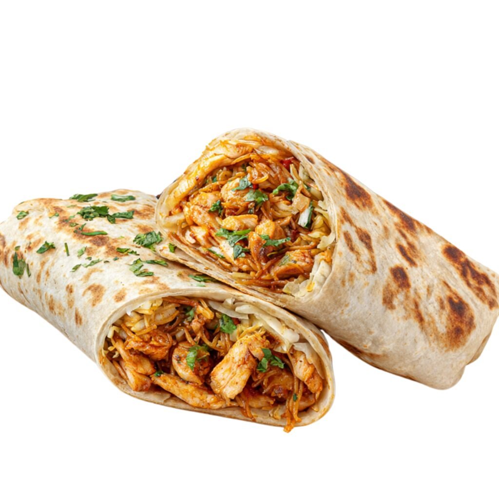 Chicken & Chowmein Kathi Roll - Roti Roll