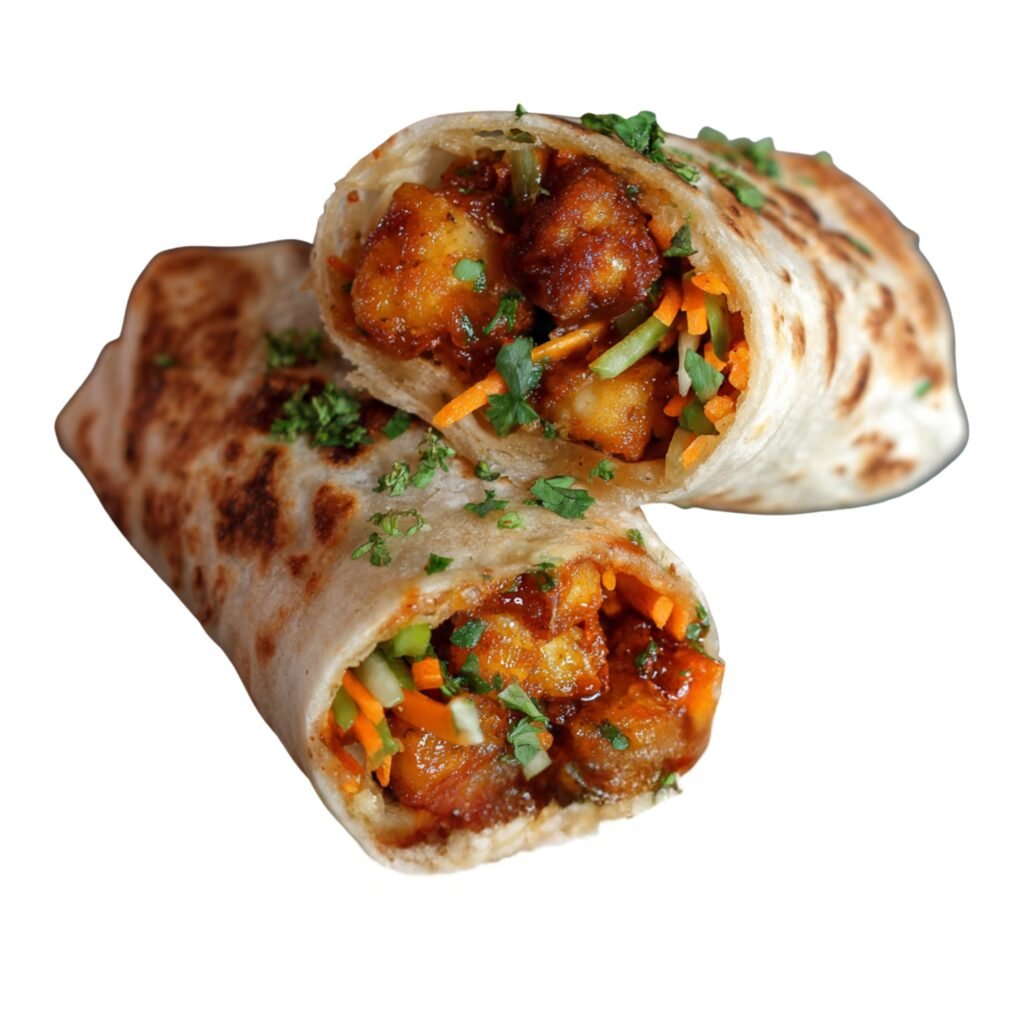 Veg Manchurian Kathi Roll - Roti Roll