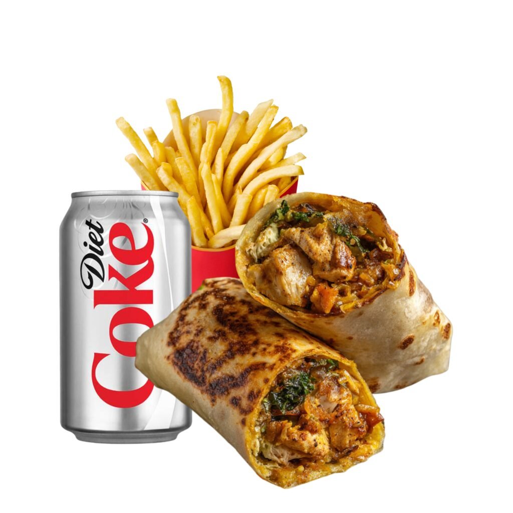 Achari Chicken Kathi Roll Meal - Roti Roll