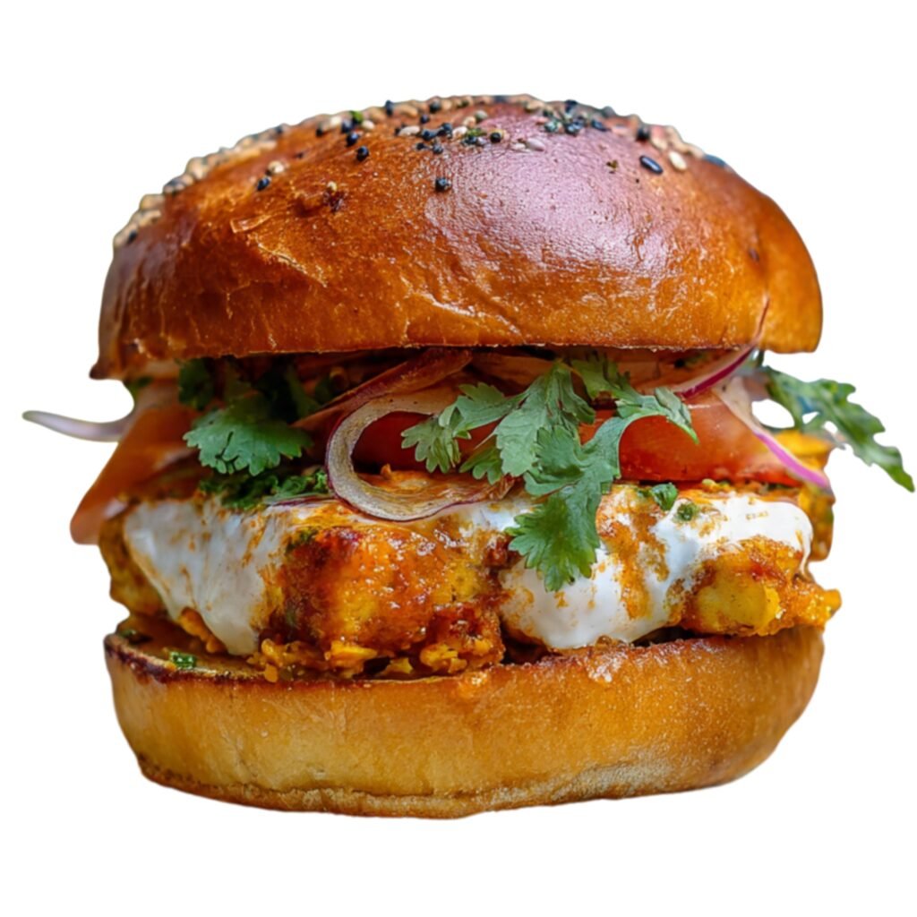 Paneer Makhani Burger - Roti Roll