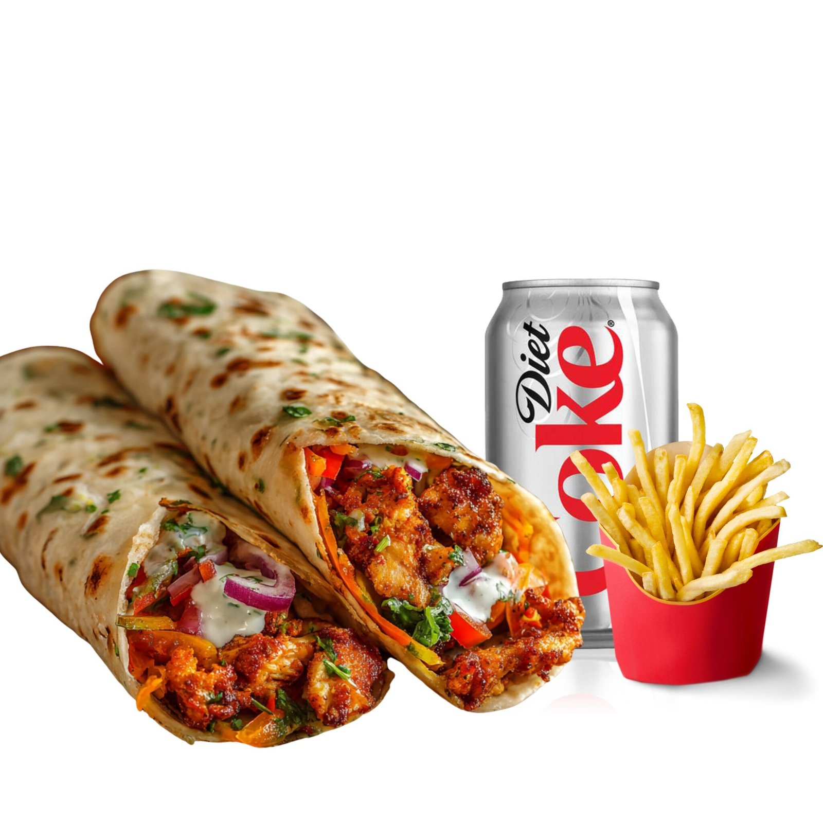 Chicken 65 Kathi Roll Meal - Roti Roll