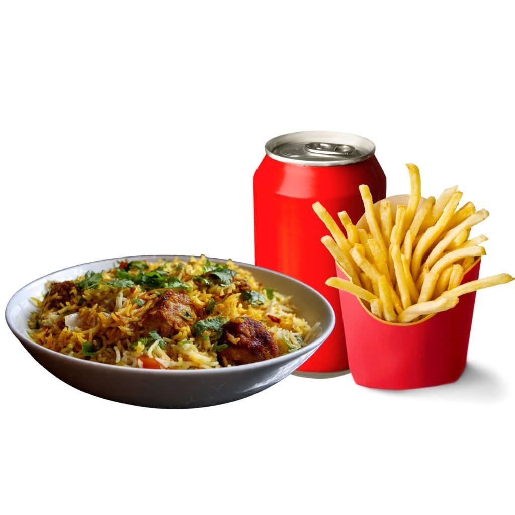 Roti Roll Biryani Style Non-Veg Rice Bowl Meal - Roti Roll